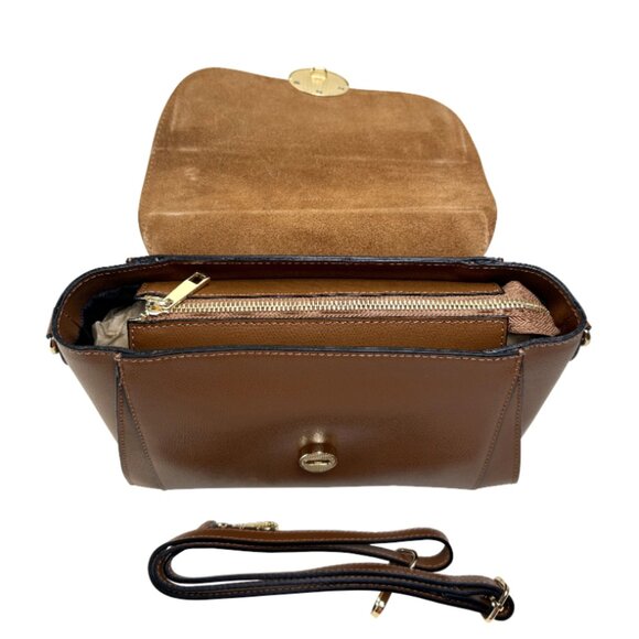 Ivan Troy | Bags | Alya Luxury Wrist Brown Leather Shoulder Bag | Poshmark